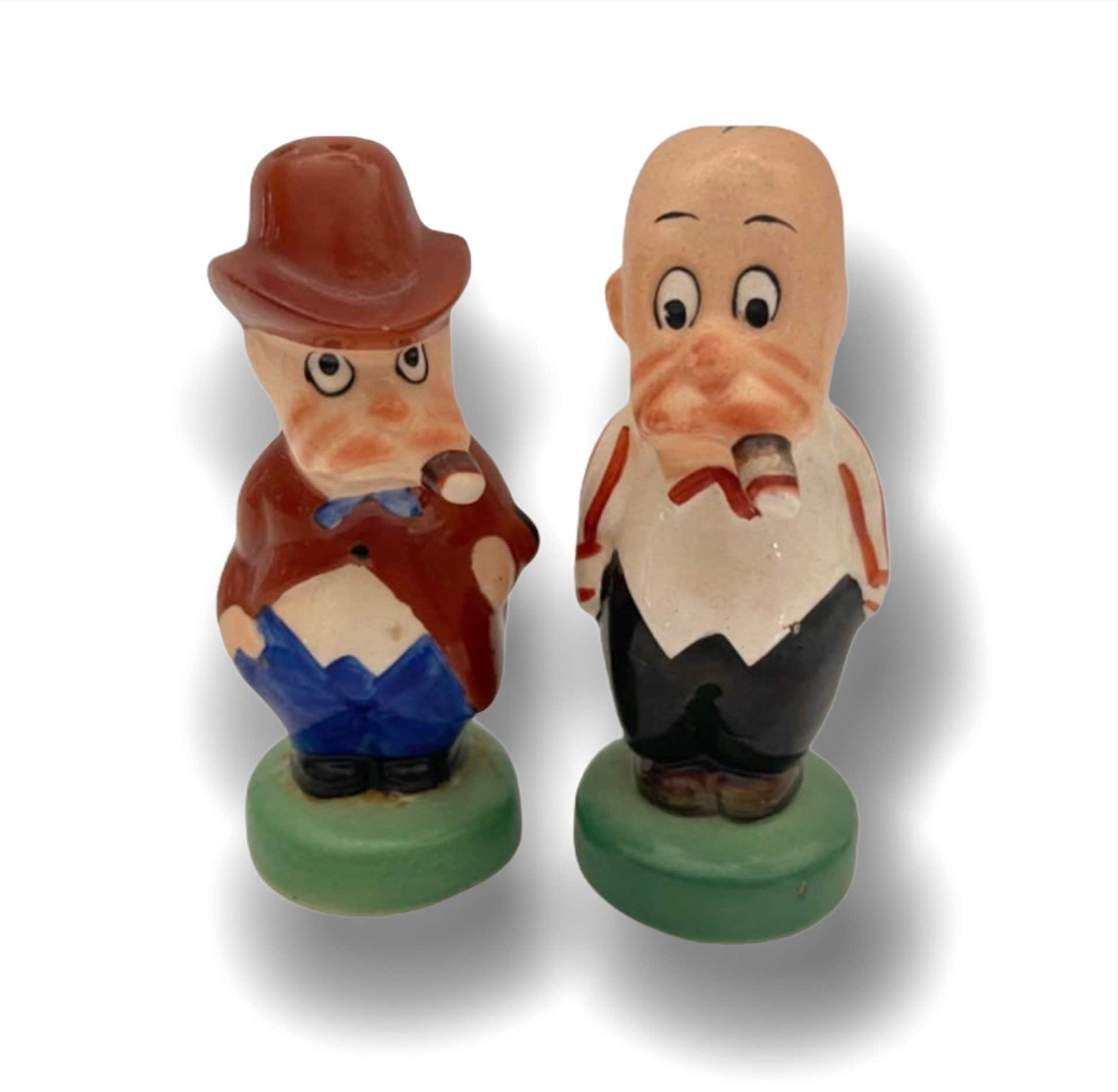 Rare Vintage Goebel Silent Sam Adamson and Side Kick Salt & Pepper ...