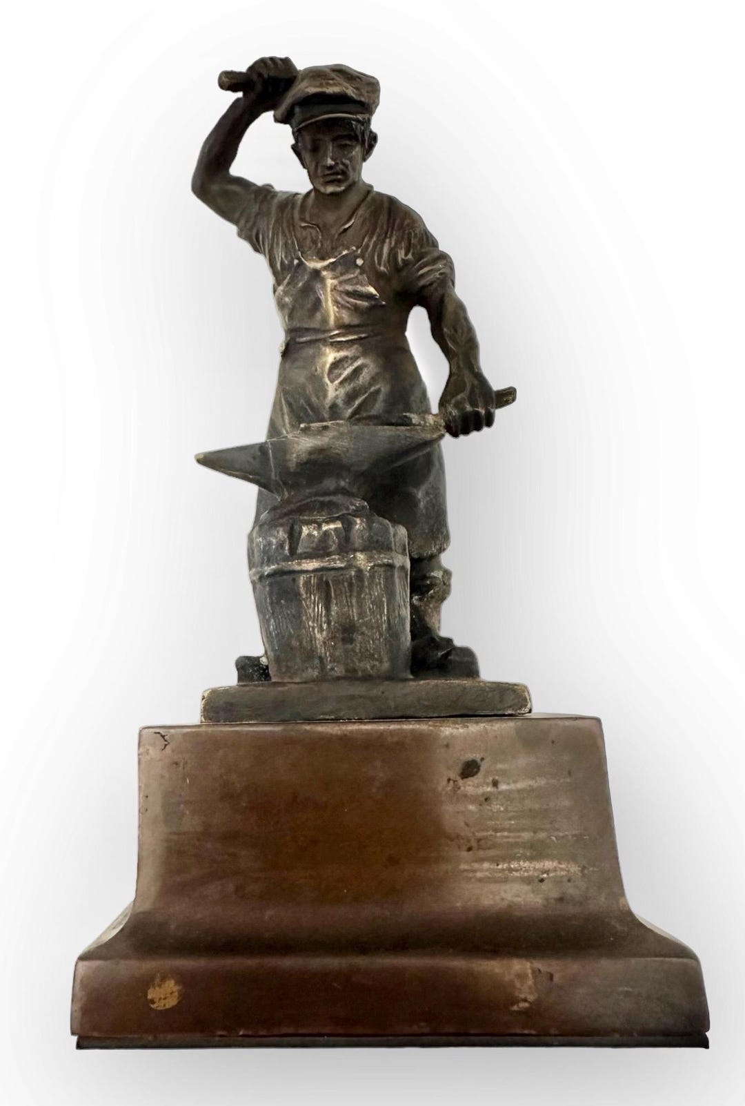 Vintage Bronze Blacksmith With Anvil Statue Figure Circa 1950-70s - Etsy