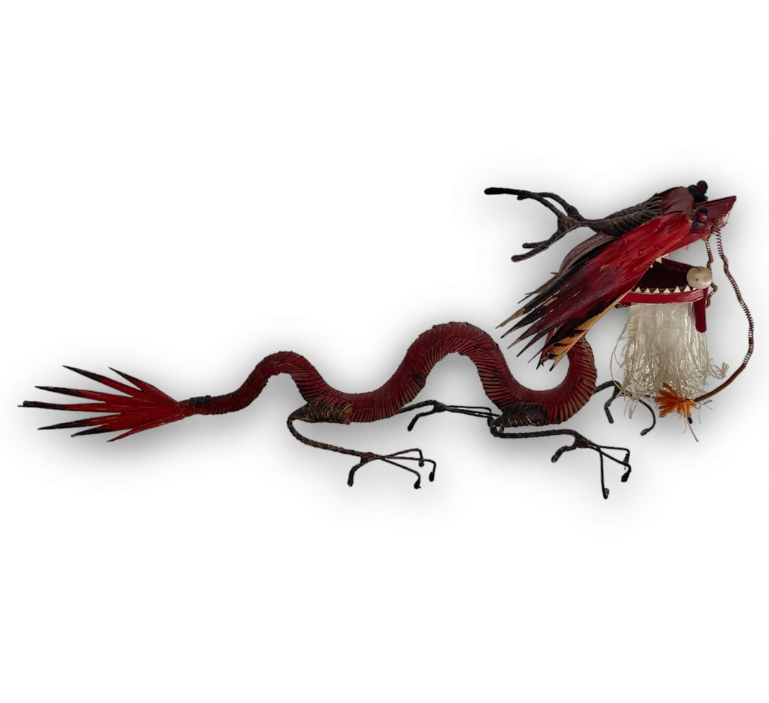 Antique Asian Woven Rope Dragon Figure Art Circa 1900s - Etsy