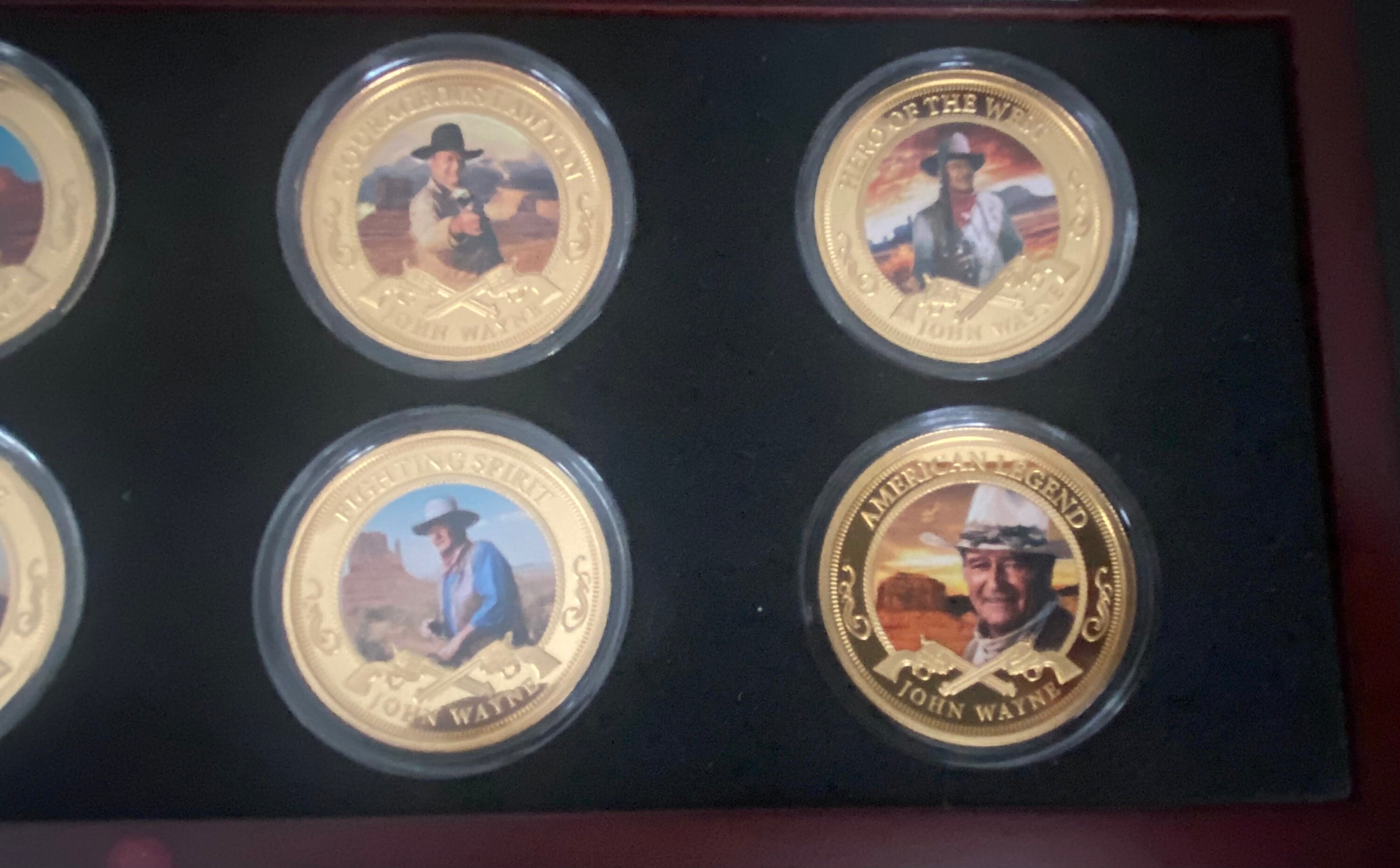 John Wayne Tribute Proof 24 Karat Gold-plated Coin Collection With ...