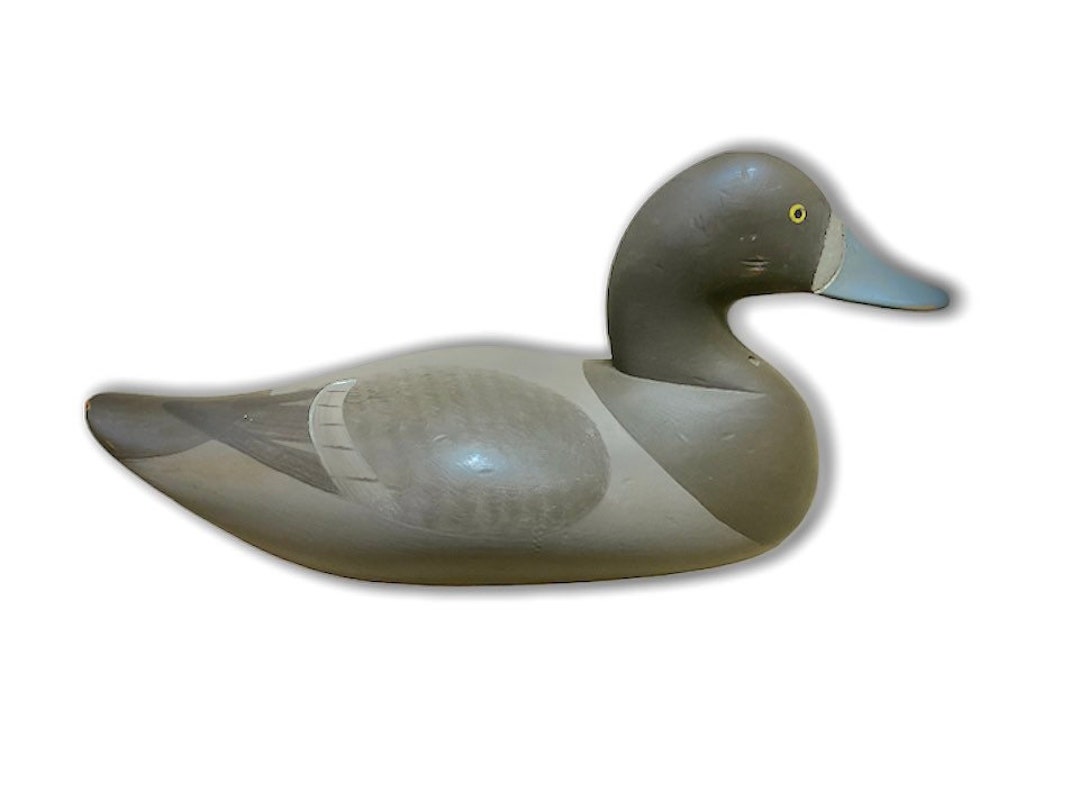 Beautiful Vintage Hand Carved Hen Bluebill Duck Decoy Signed by Byron ...