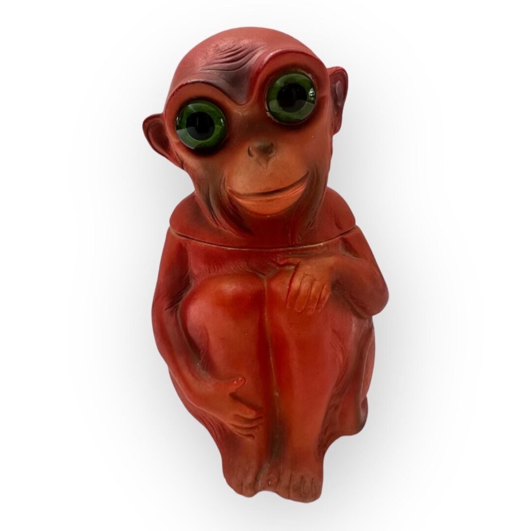 Extremelyw Rare Art Deco Orange Monkey With Glass Eyes German Austrian ...