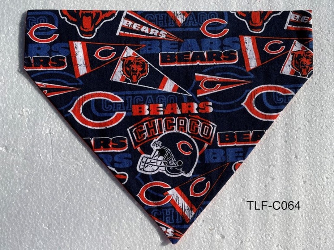 Dog Bandana Chicago Bears Chicago IL slip Over Collar No - Etsy