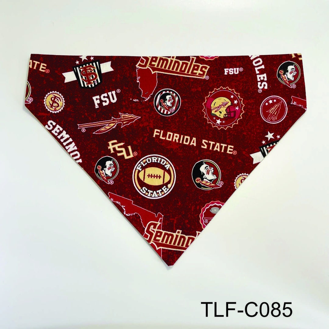 Dog Bandana Florida State University Seminoles FL (slip Over Collar-no ...