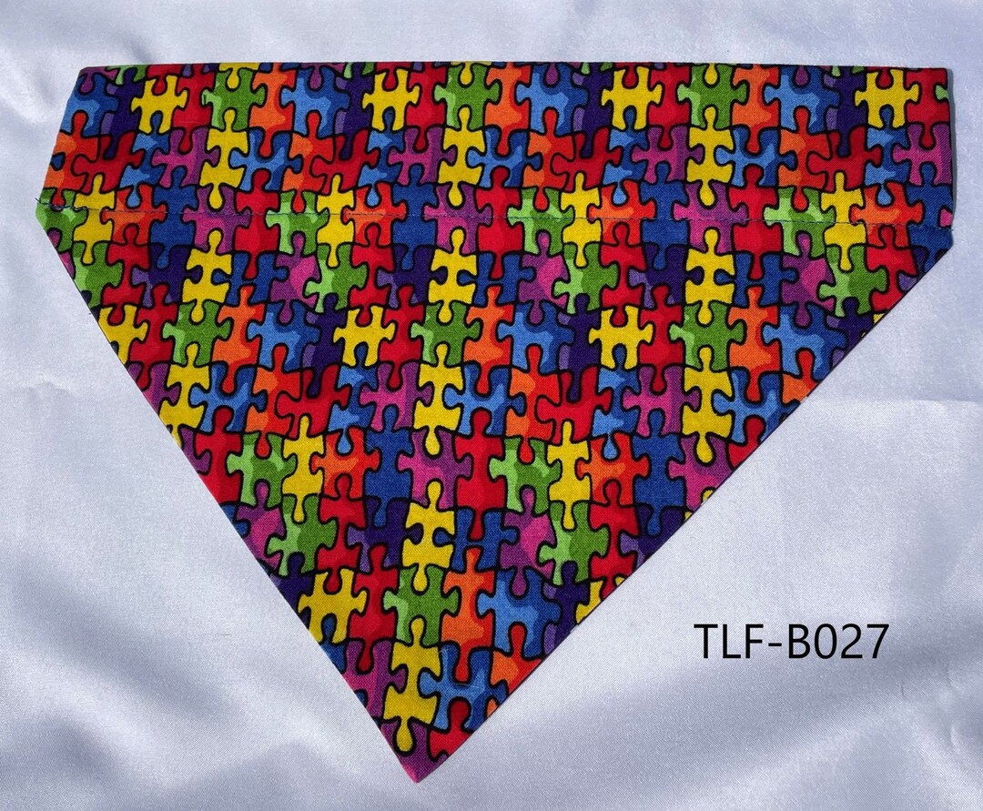 Dog Bandana Hope Ribbon Autism Lighthouse Fire Dept Slip Over Collar No ...