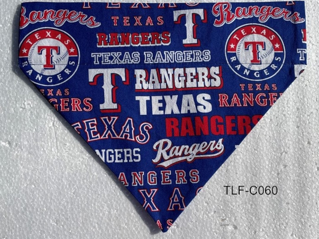 Dog Bandana Texas Rangers Dallas Fort Worth TX slip Over Collar No Tie ...