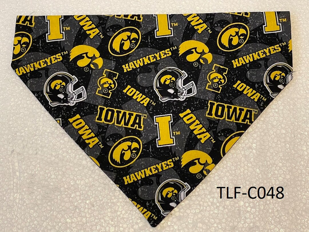 Dog Bandana University of Iowa Hawkeyes Iowa City IA Slip Over Collar ...