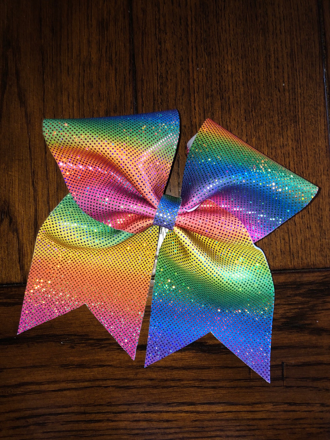 Rainbow Cheer Bow - Etsy