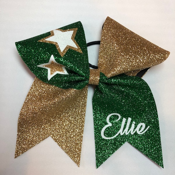 Green Cheer Bow - Etsy