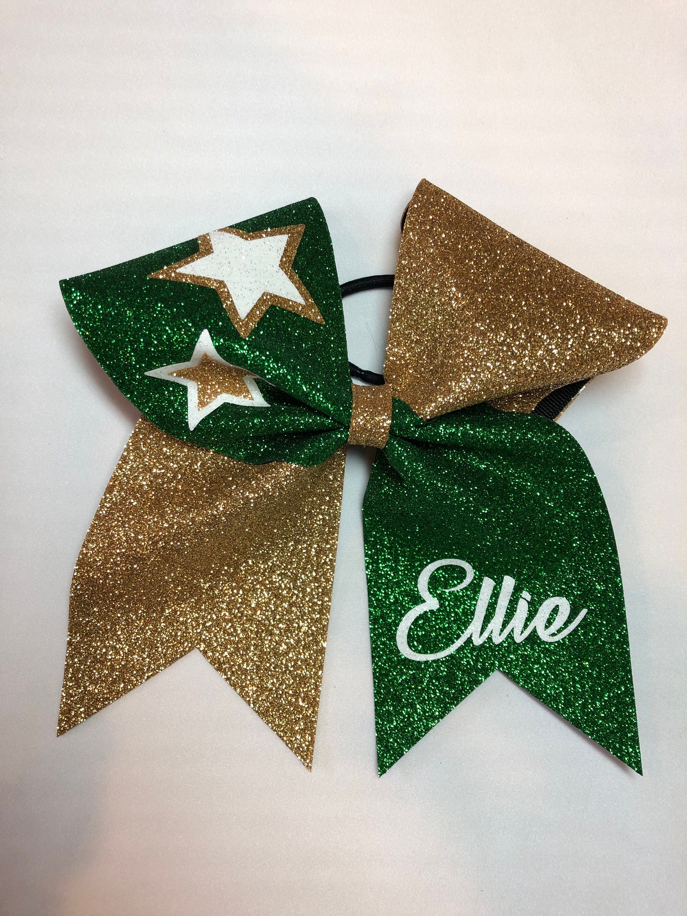 Gold Sequin Cheer Bows