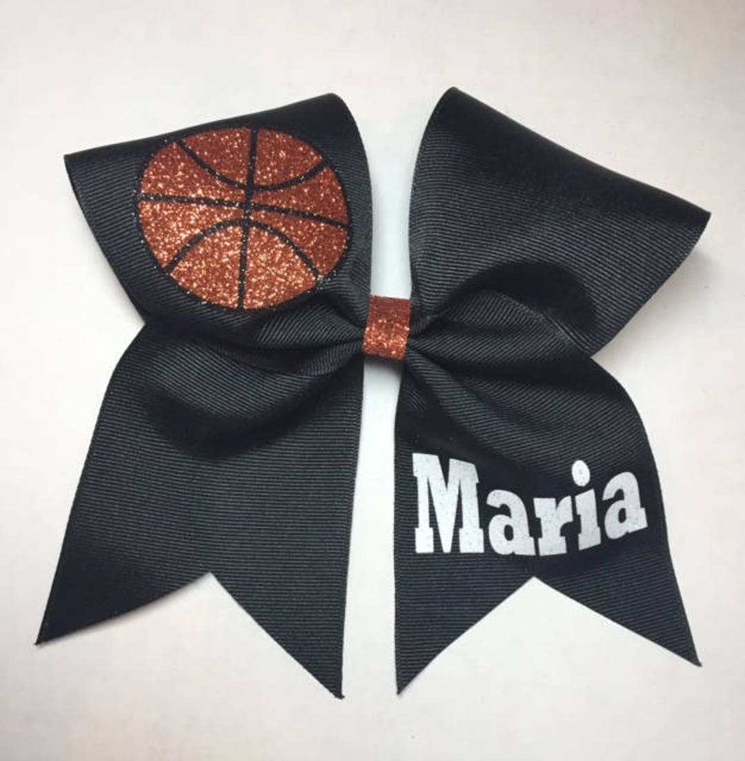 Monogrammed Basketball Cheer Bow - Etsy