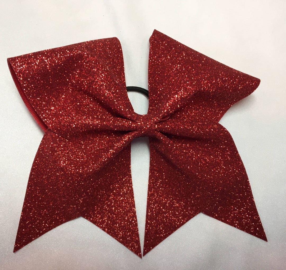 Red Glitter Cheer Bow - Etsy