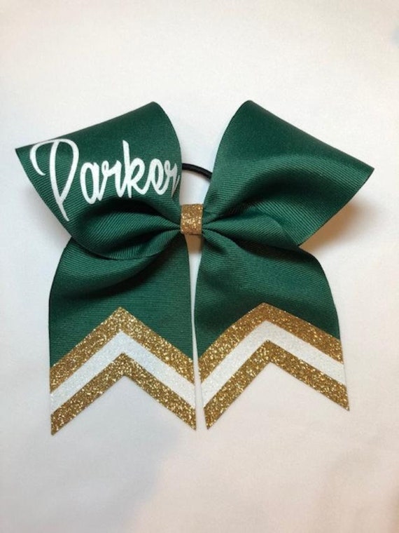 Gold Sequin Cheer Bows