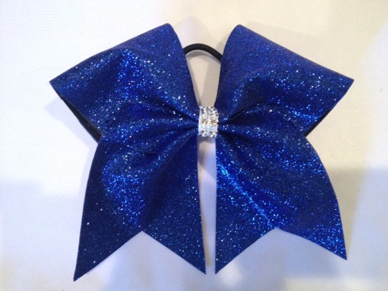 Royal Blue Glitter Cheer Bow - Etsy