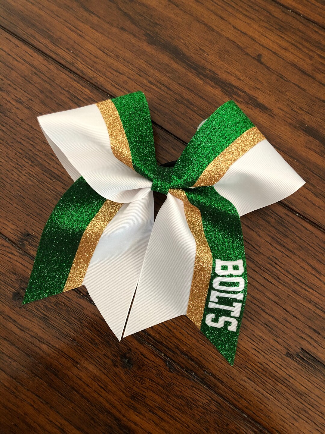 Kelly Green, Old Gold, White Team Cheer Bow - Etsy