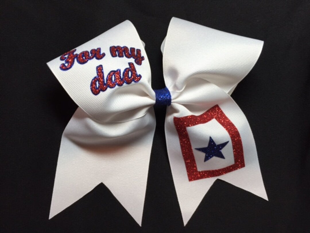 Blue Star Flag Cheer Bow - Etsy