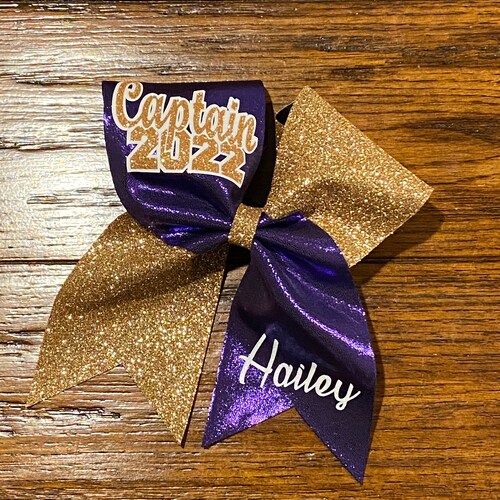 Cheer Bow Custom CAPTAIN - Etsy