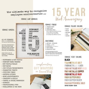 15 Year Work Anniversary Gift 15th Employee Service Award Employment ...