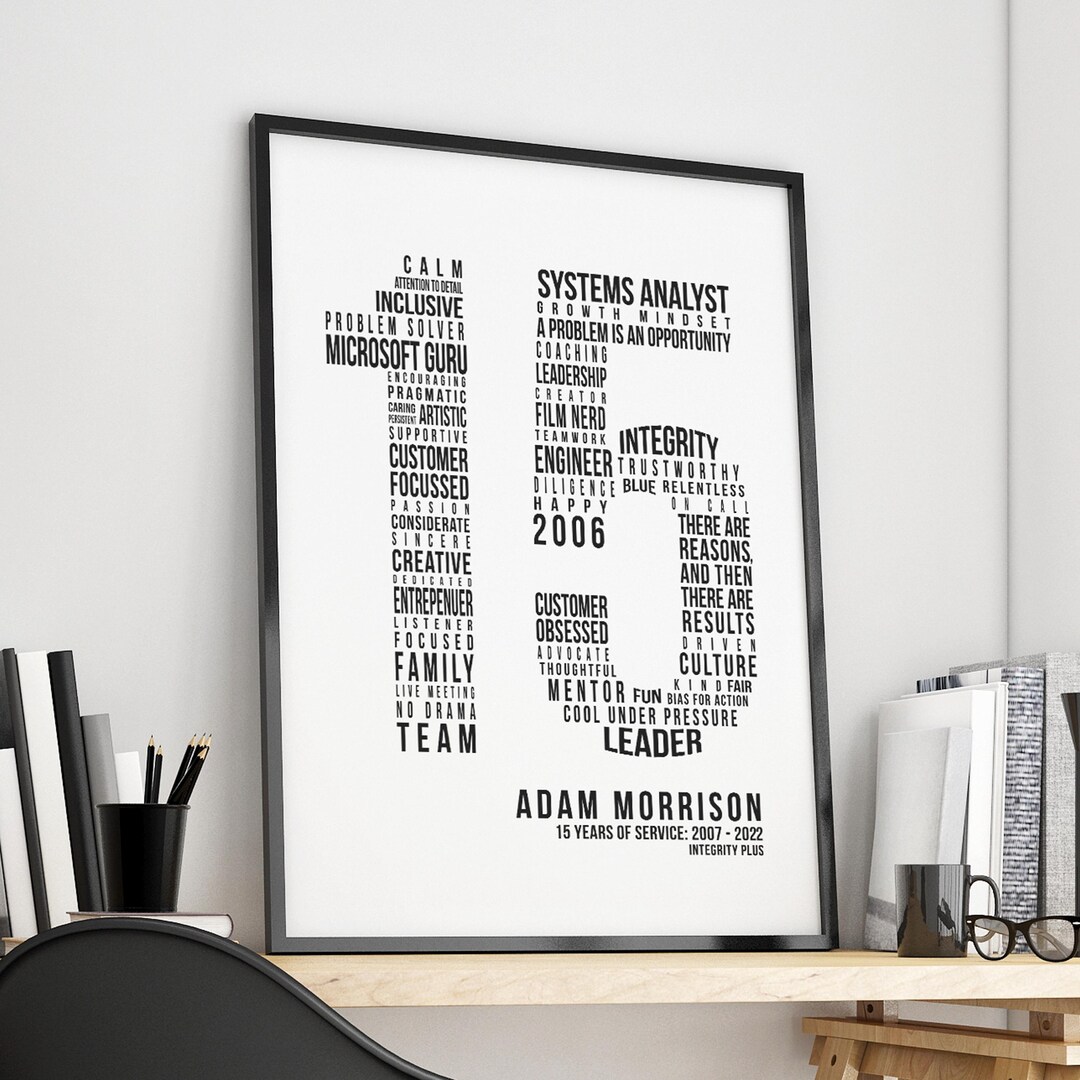 15 Year Work Anniversary Gift 15th Employee Service Award | Employment ...