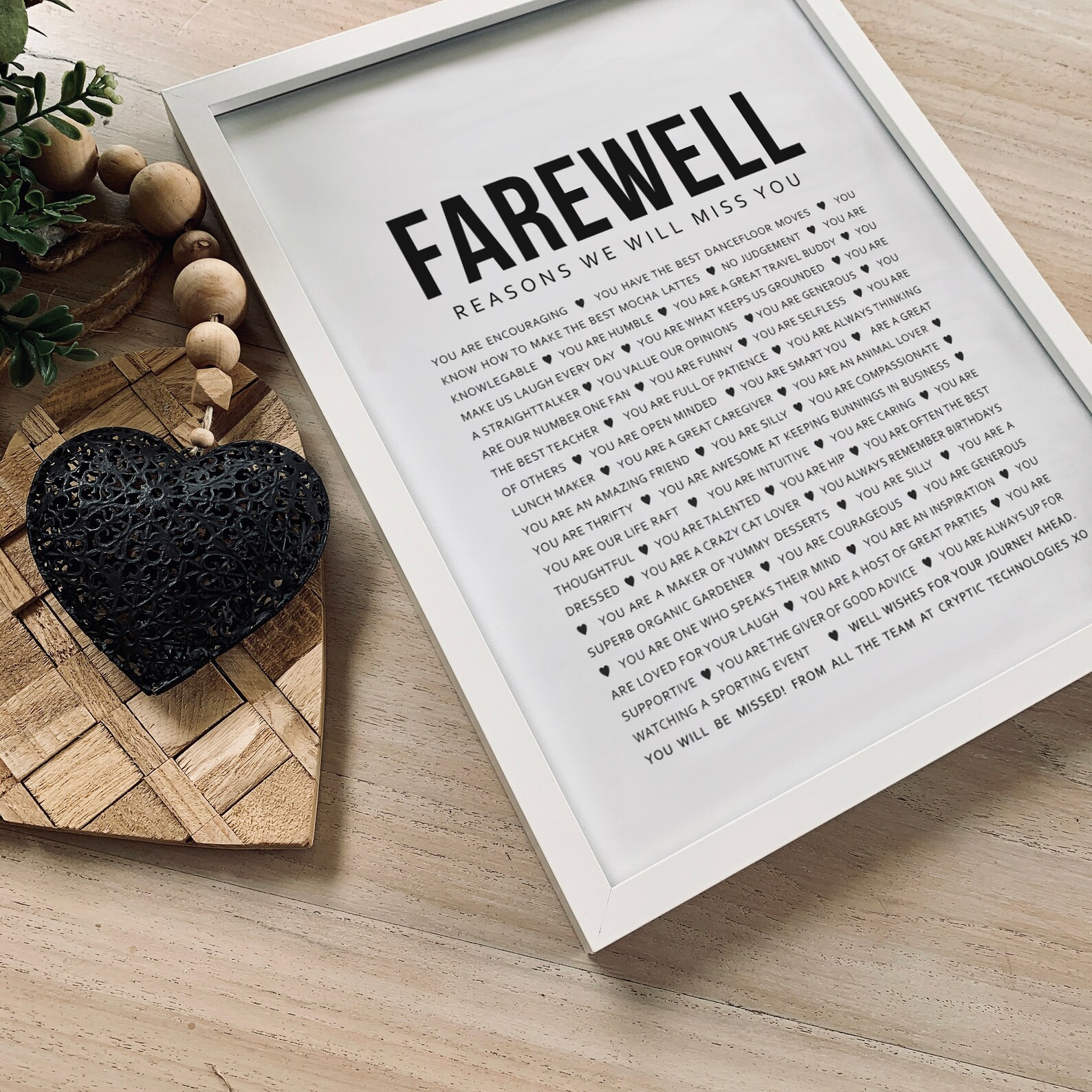 Farewell Appreciation Gift for Employee Coworker Personalised - Etsy ...