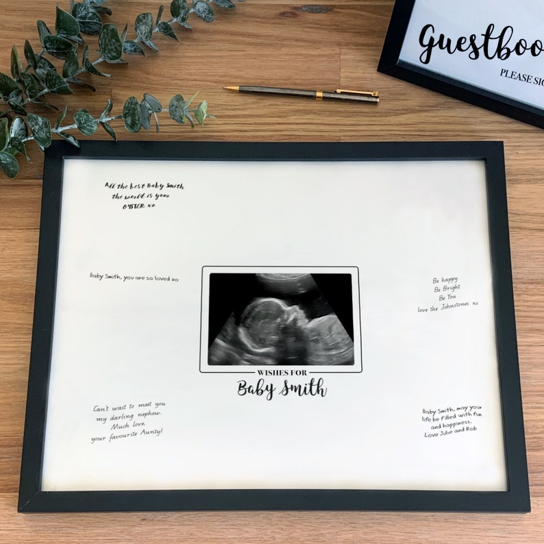 Baby Shower Guest Book Poster Ultrasound Sonogram Photo Sign | Etsy