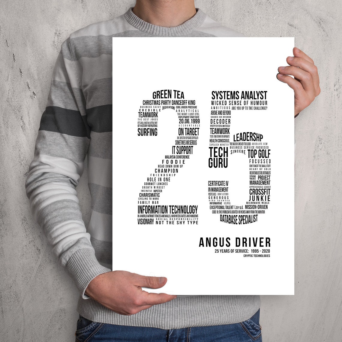 25 Year Work Anniversary Gift 25th Employee Service Award - Etsy