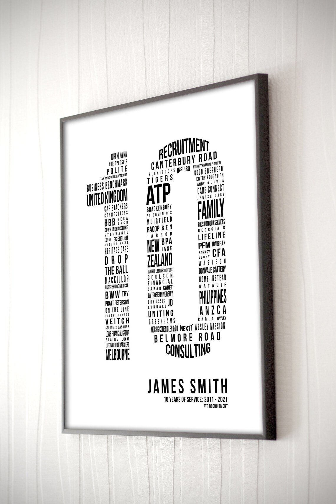 10 Year Work Anniversary Gift 10th Employee Service Award - Etsy