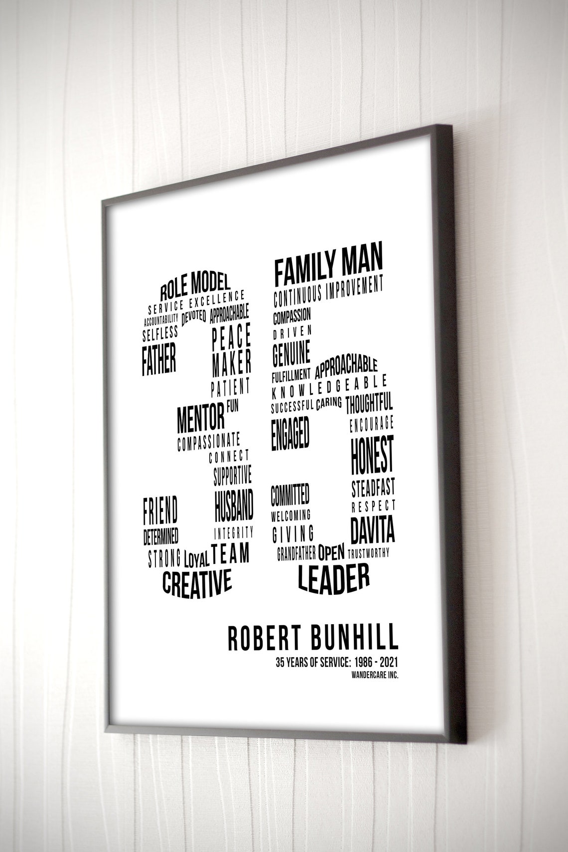 35 Years of Service Work Anniversary Gift 35th Employee | Etsy