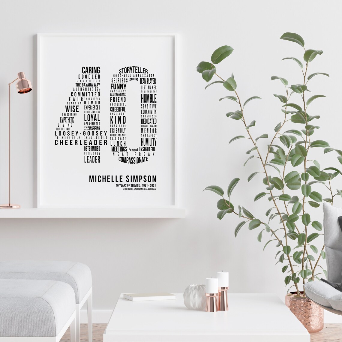 40th Work Anniversary Gift Employee Service Recognition Award | Etsy