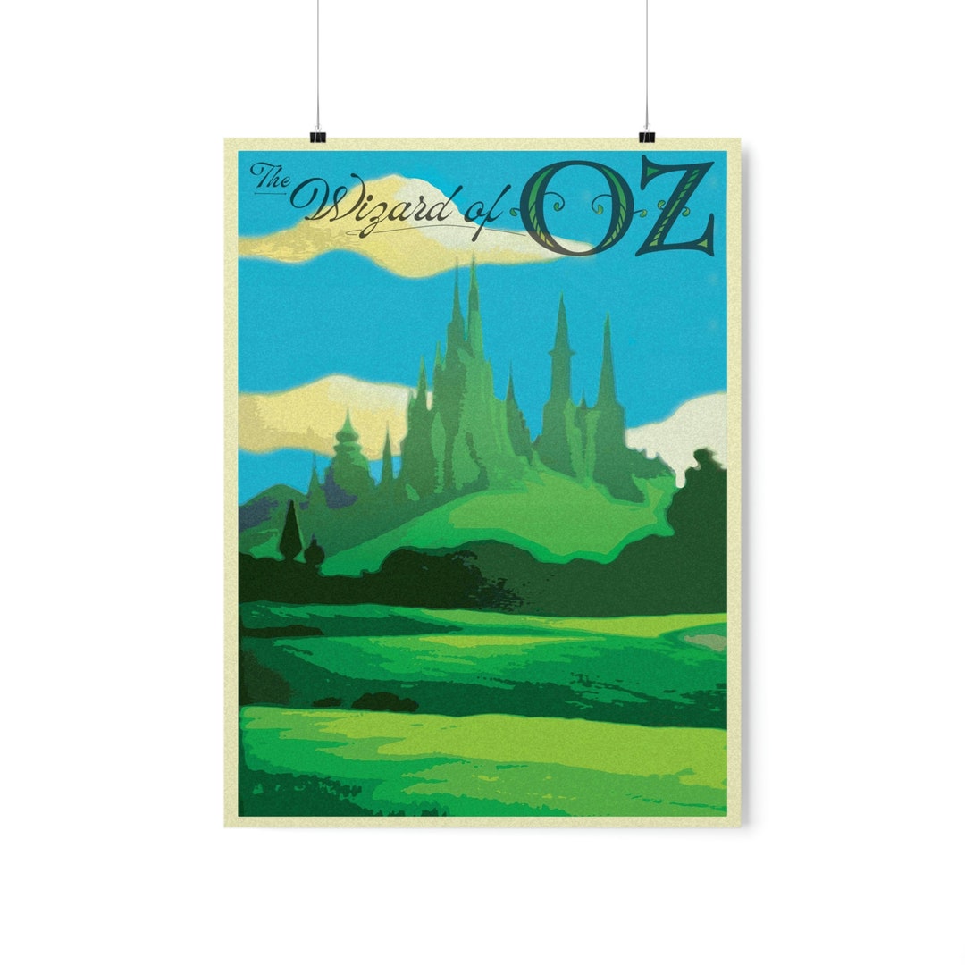 The Wonderful Wizard of Oz Emerald City Poster L. Frank Baum - Etsy