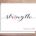 Strength Note Cards Pink Ribbon Note Cards Cancer Note | Etsy