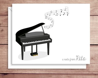 Piano thank you card | Etsy