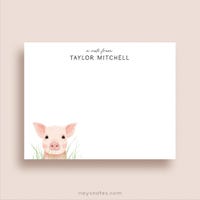 Pig Greeting Card Printable, Watercolor Pig Greeting Card, Pig Card ...