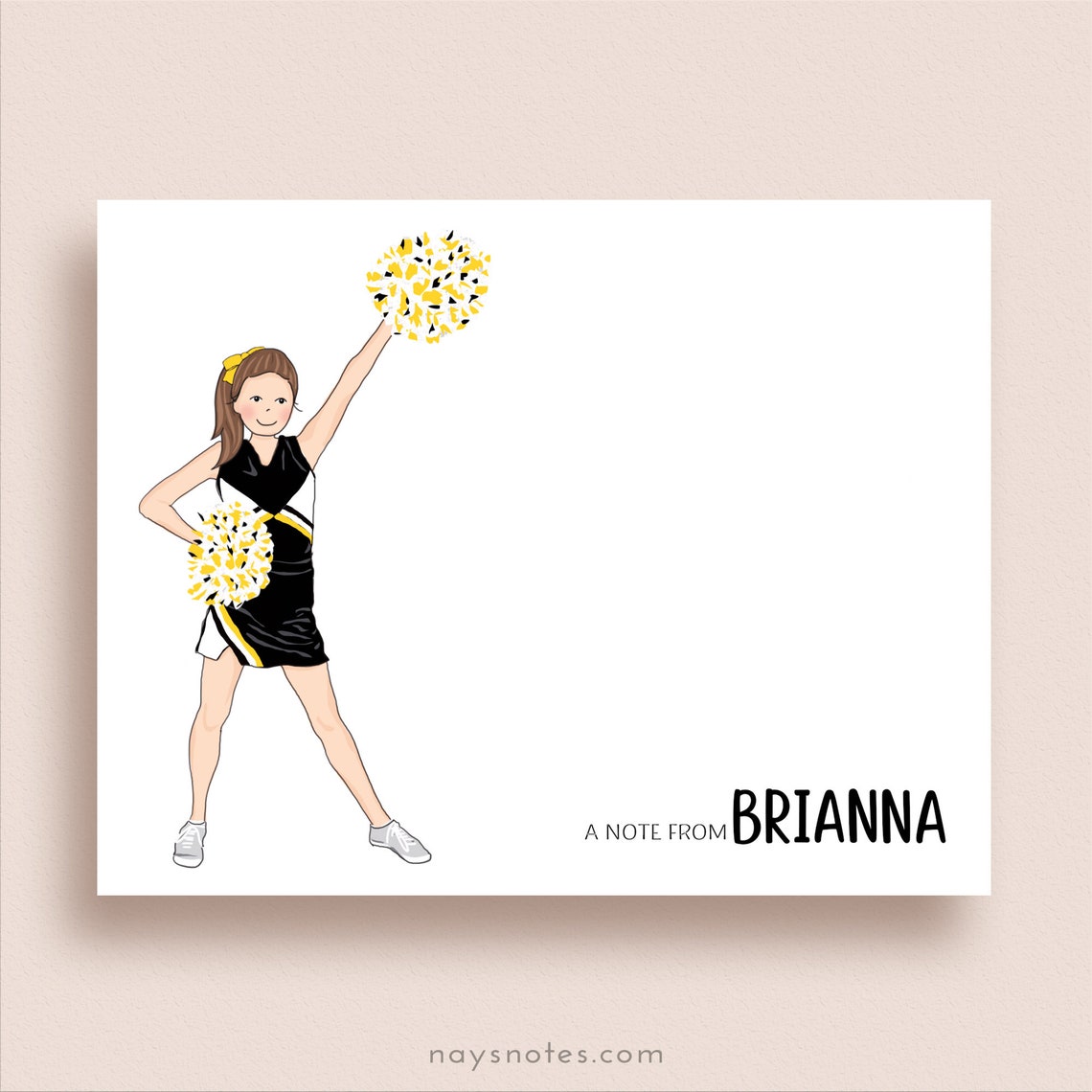 Cheerleader Note Cards Folded Note Cards Personalized - Etsy Italia