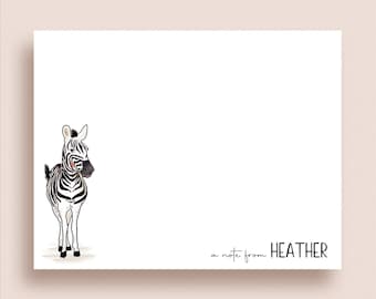 Zebra Note Flats With Matching Envelopes Set of 12 Note Cards - Etsy