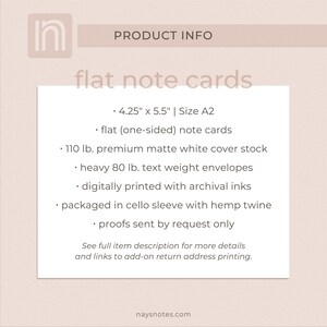 Personalized Note Cards Flat Note Cards Personalized Stationery Thank ...