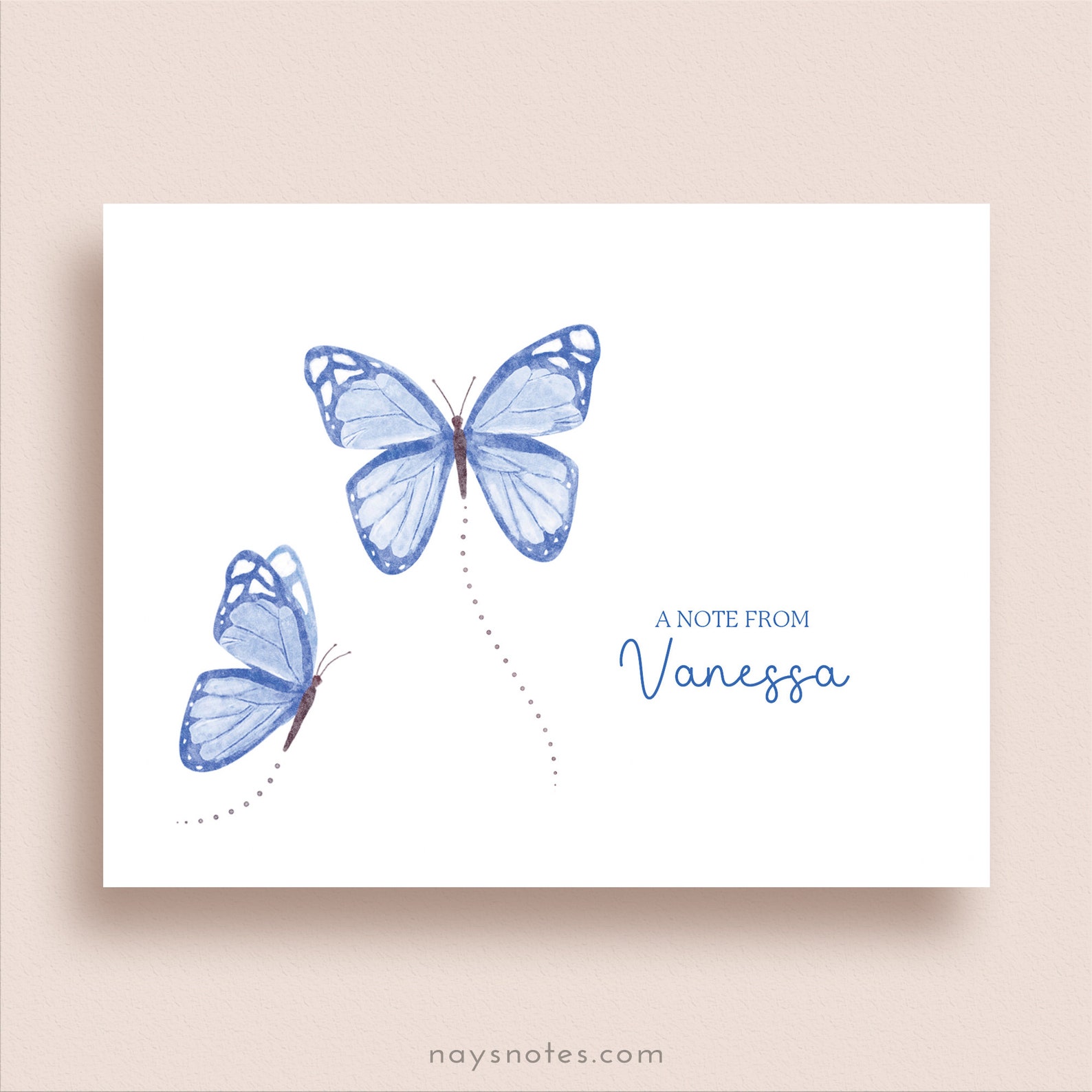 Butterfly Note Cards Folded Note Cards Personalized - Etsy