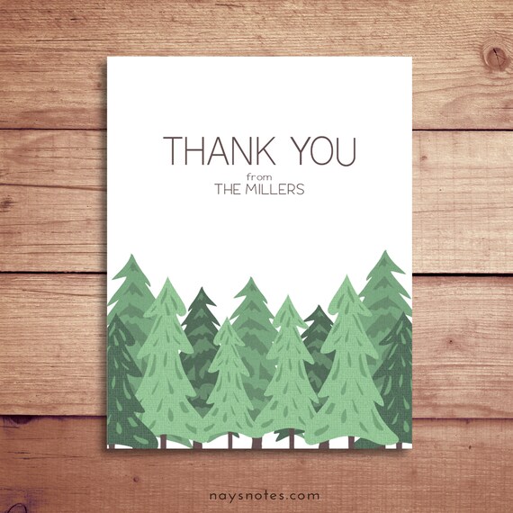 Neck of the Woods Note Cards Pine Tree Folded Note Cards | Etsy