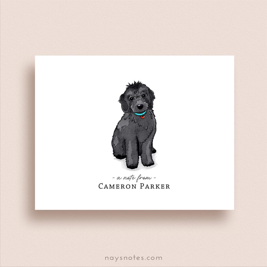 Labradoodle Note Cards - Folded Note Card Set - Personalized Doodle ...