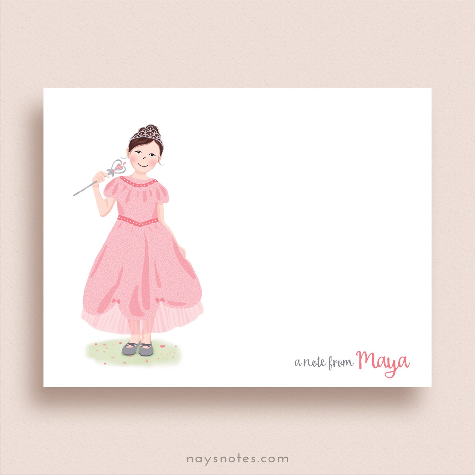 Princess Note Cards Princess Folded Note Cards Princess | Etsy