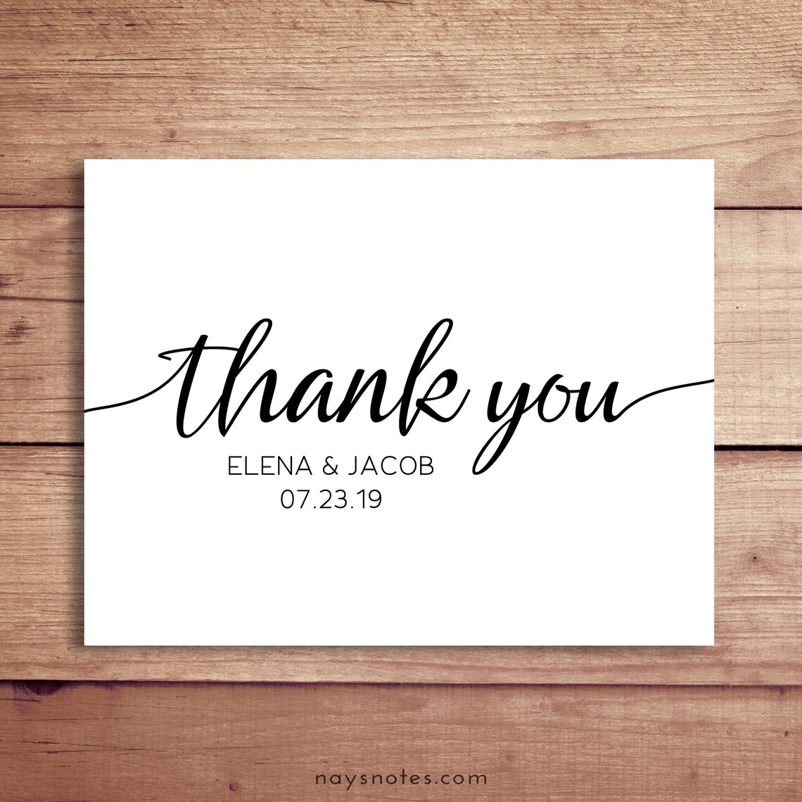 Wedding Thank You Notes Thank You Cards Personalized | Etsy