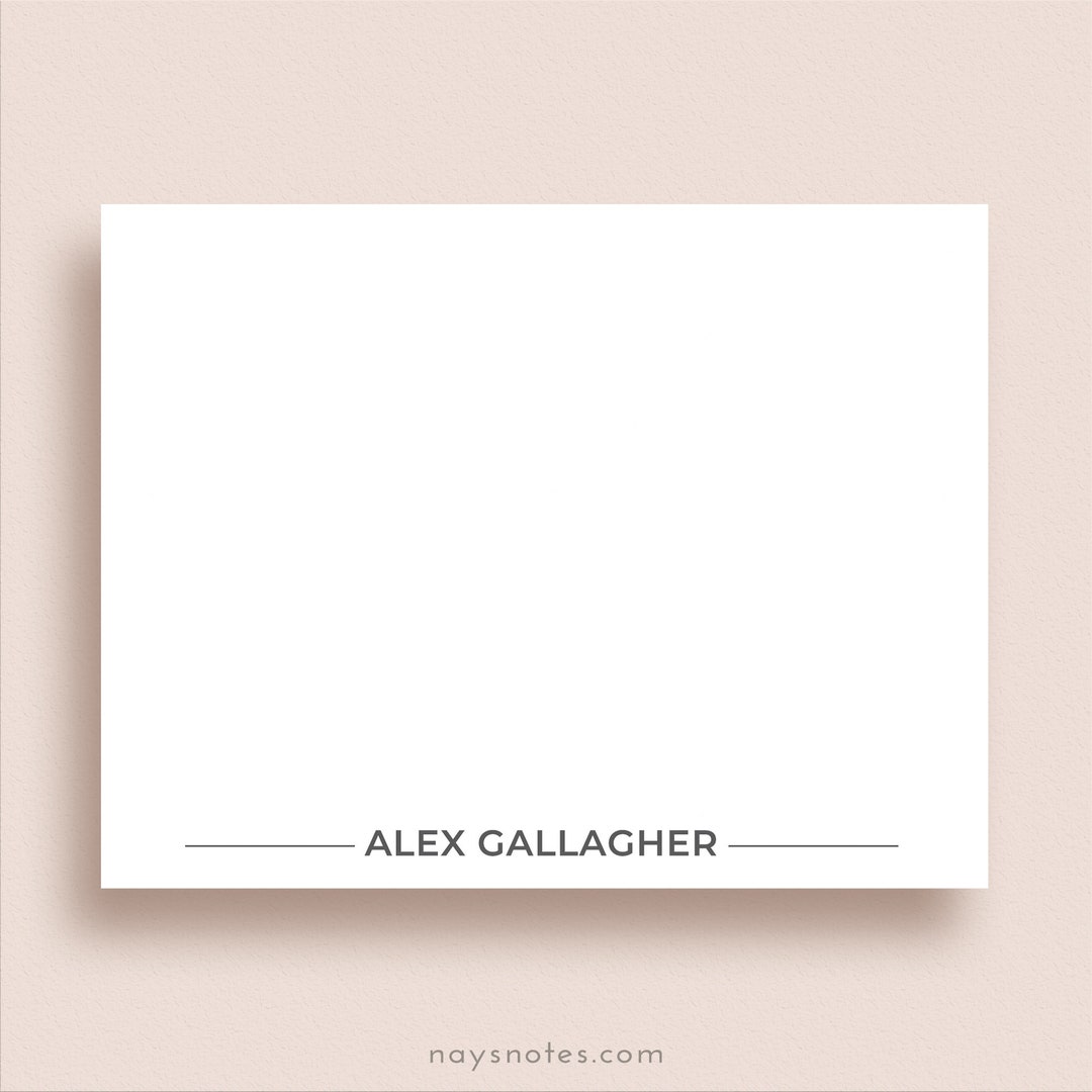 Personalized Note Cards Flat Note Cards Personalized Stationery ...