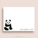 Panda Note Cards Flat Panda Note Cards Personalized Panda - Etsy