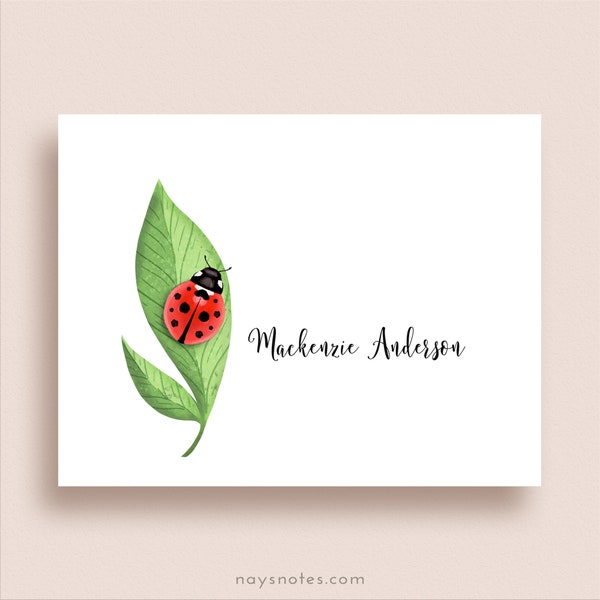 Ladybug Note Cards - Etsy