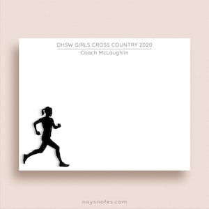 Running Note Cards Flat Notes Runner Thank You Cards Runner Stationery ...