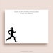 Running Note Cards Flat Notes Runner Thank You Cards Runner Stationery ...