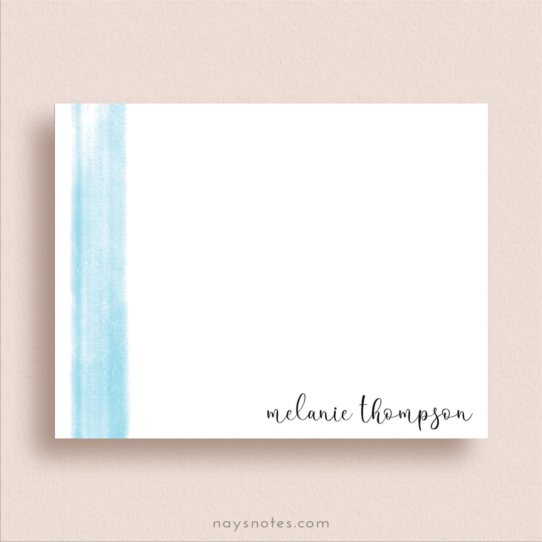 Personalized Note Cards Flat Note Cards Personalized - Etsy