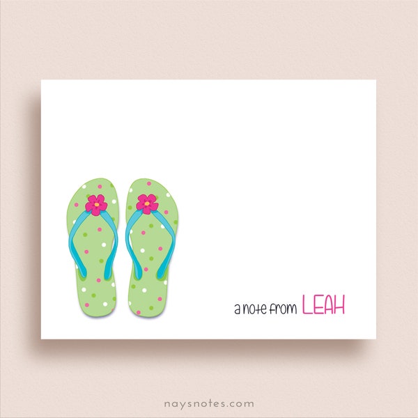 Flip Flop Note Cards - Etsy