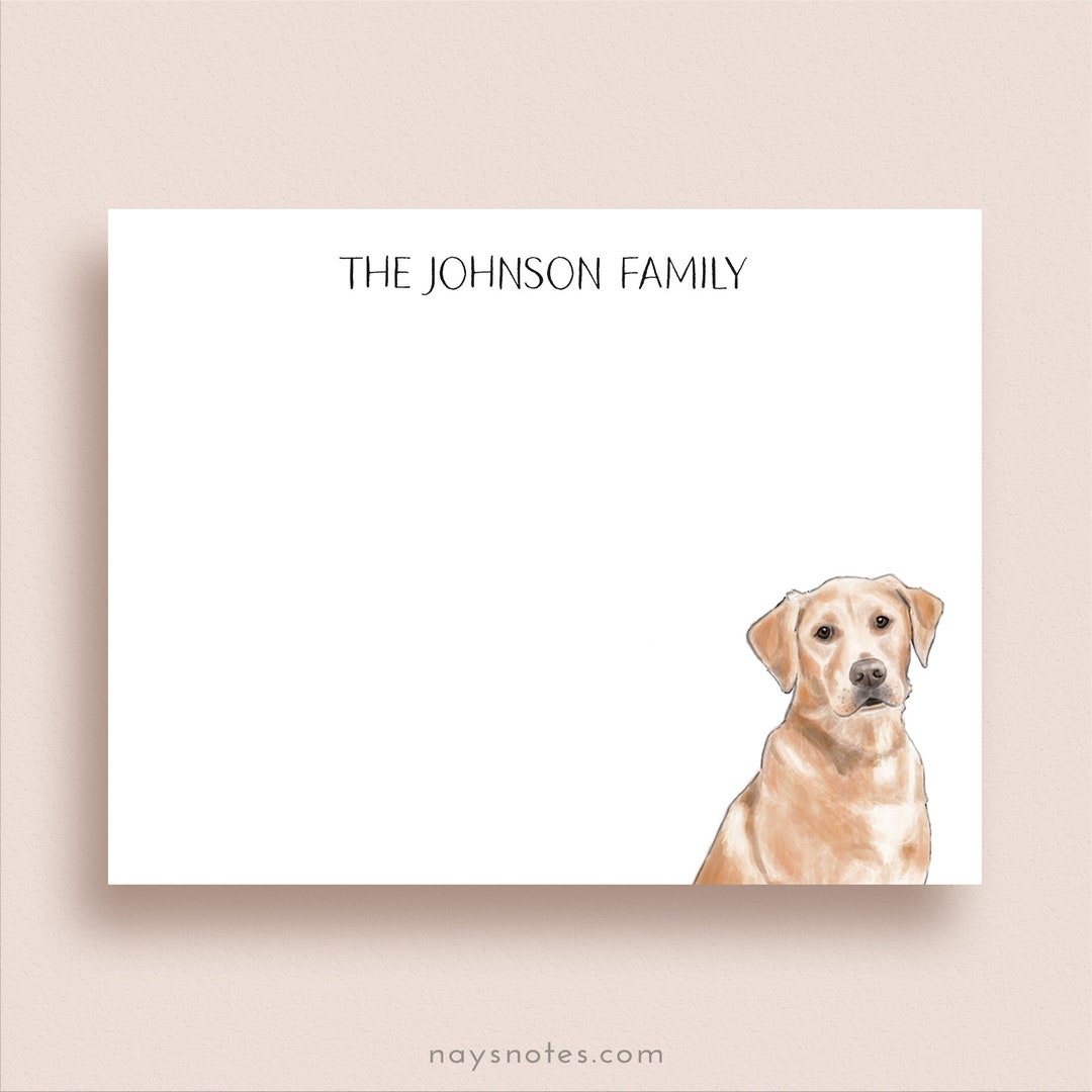 Labrador Note Cards Lab Flat Note Cards Personalized Labrador Retriever ...