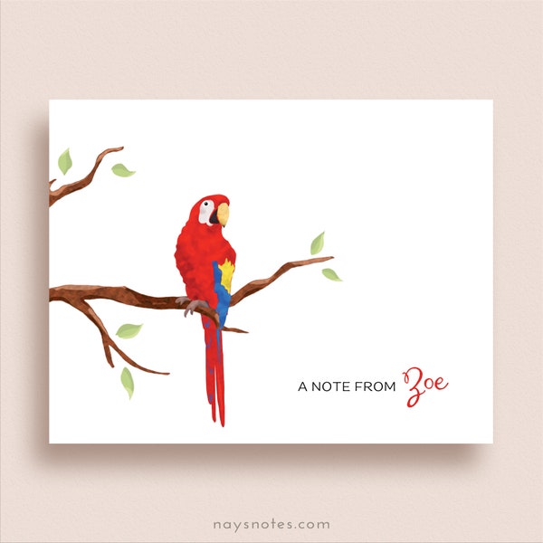 Parrot Thank You Cards - Etsy
